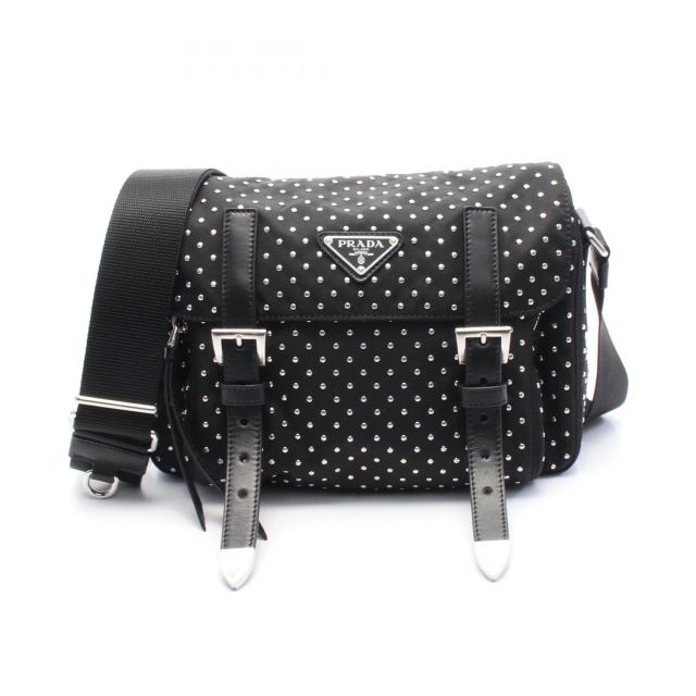 プラダ PRADA Re-Nylon ショルダーバッグ バッグ ナイロン レザー レディース ブラック系 1BD3822HGVF0002 【新品】