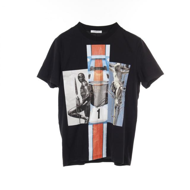 ジバンシィ GIVENCHY Tribal Race Car Jesus プリント カットソー 衣料品 トップス コットン メンズ ブラック系 【中古】