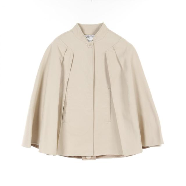 マックスマーラ MAX MARA ポンチョ 衣料品 アウター コットン レディース ベージュ系 【中古】