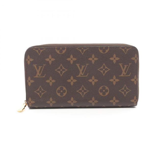 ルイ・ヴィトン LOUIS VUITTON ジッピー オーガナイザー ラウンド長財布 財布 PVCコーティングキャンバス モノグラム メンズ レディース ブラウン系 M62581 【中古】