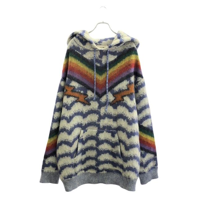 セリーヌ CELINE ニットパーカー ニット 衣料品 トップス ナイロン メンズ マルチカラー 【中古】
