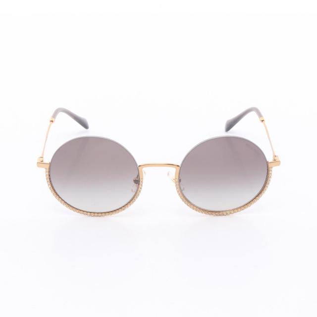 ミュウ ミュウ Miu Miu サングラス 衣料品 GP / プラスチック / ラインストーン レディース ゴールド系 SMU69U 【中古】