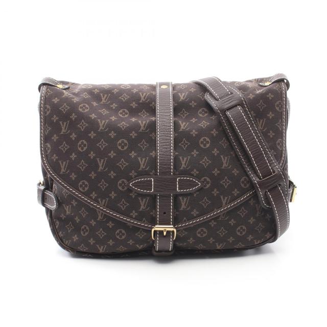 ルイ・ヴィトン LOUIS VUITTON ソミュール ショルダーバッグ バッグ キャンバス レザー モノグラム・ミニ・ラン レディース ブラウン系 M95227 【中古】