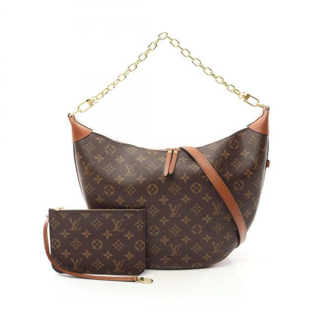 ルイ・ヴィトン LOUIS VUITTON ループ ホーボー ショルダーバッグ バッグ PVCコーティングキャンバス レザー モノグラム・リバース レディース ブラウン系 M46311 【中古】