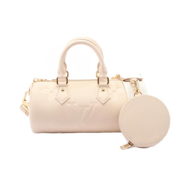 ルイ・ヴィトン LOUIS VUITTON パピヨンBB ハンドバッグ バッグ レザー モノグラム・アンプラント レディース アイボリー系 M45994 【中古】
