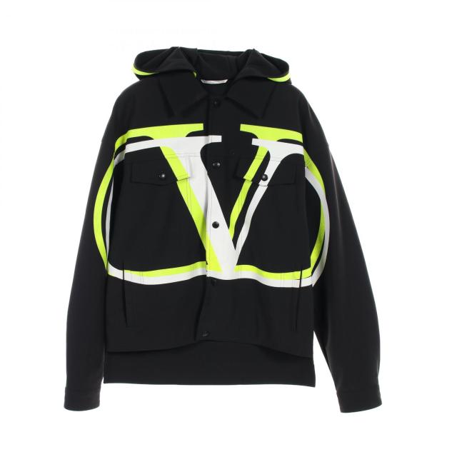 ヴァレンチノ Valentino Vロゴ 衣料品 アウター ナイロン メンズ ブラック系 / グリーン系 / グレー系 W3C1H756FS 【中古】