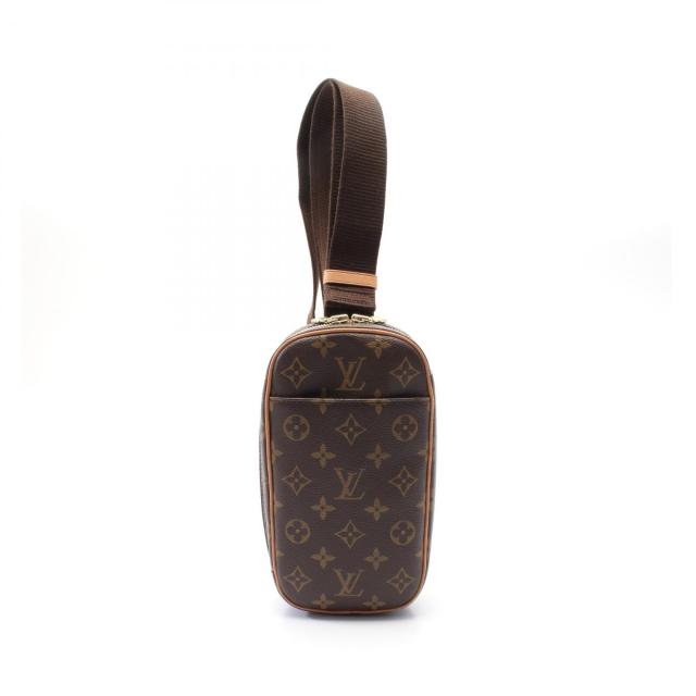 ルイ・ヴィトン LOUIS VUITTON ポシェットガンジュ ウエストバッグ ボディバッグ バッグ PVCコーティングキャンバス レザー モノグラム メンズ レディース ブラウン系 M51870 【中古】
