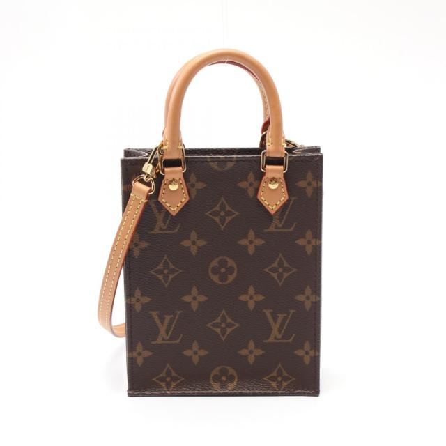 ルイ・ヴィトン LOUIS VUITTON プティット サックプラ ハンドバッグ バッグ PVCコーティングキャンバス レザー モノグラム レディース ブラウン系 M69442 【中古】
