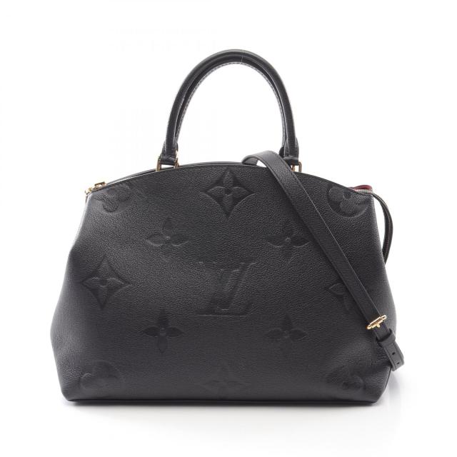 ルイ・ヴィトン LOUIS VUITTON グラン パレMM ハンドバッグ バッグ レザー モノグラム・アンプラント レディース ブラック系 M45811 【中古】