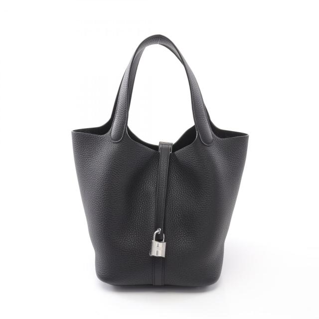 エルメス HERMES ピコタンロックMM ハンドバッグ バッグ レザー トリヨンクレマンス トリヨンクレマンス レディース ブラック系 060991CK 【中古】