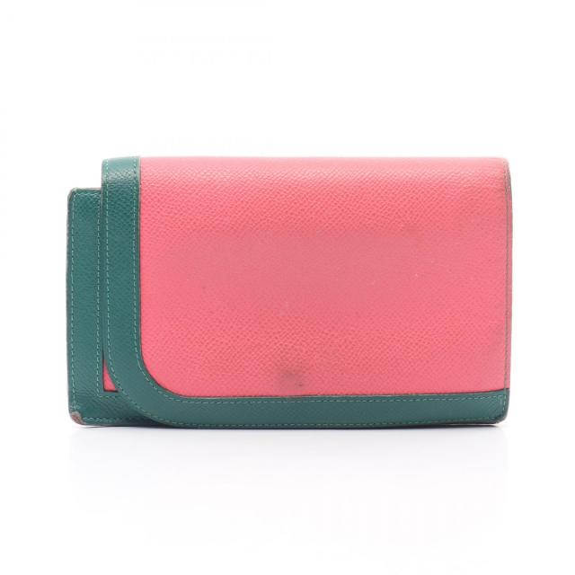 エルメス HERMES カマイユ コンバインロング 二つ折り長財布 財布 レザー ヴォーエプソン ヴォーエプソン レディース ピンク系 / グリーン系 / イエロー系 【中古】