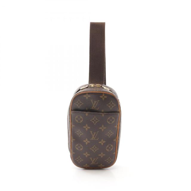 ルイ・ヴィトン LOUIS VUITTON ポシェットガンジュ ウエストバッグ ボディバッグ バッグ PVCコーティングキャンバス レザー モノグラム メンズ レディース ブラウン系 M51870 【中古】