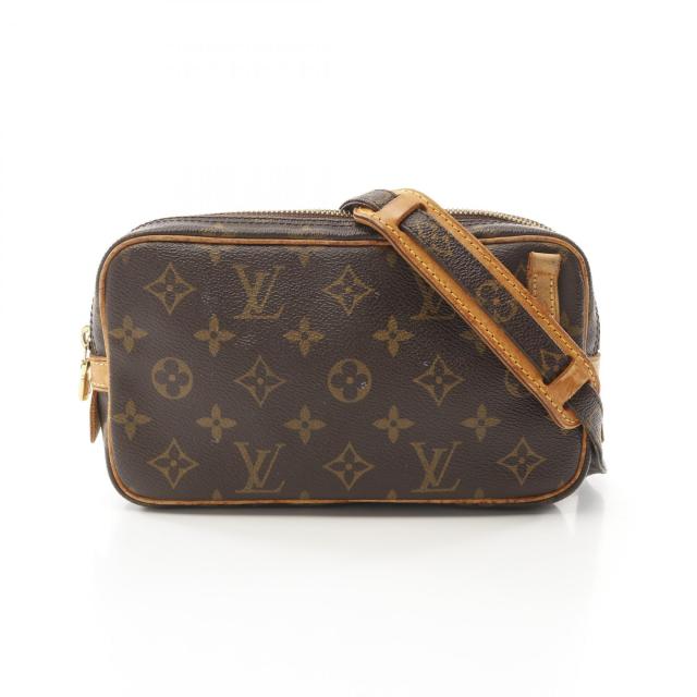 ルイ・ヴィトン LOUIS VUITTON マルリーバンドリエール ショルダーバッグ バッグ PVCコーティングキャンバス レザー モノグラム レディース ブラウン系 M51828 【中古】の ...
