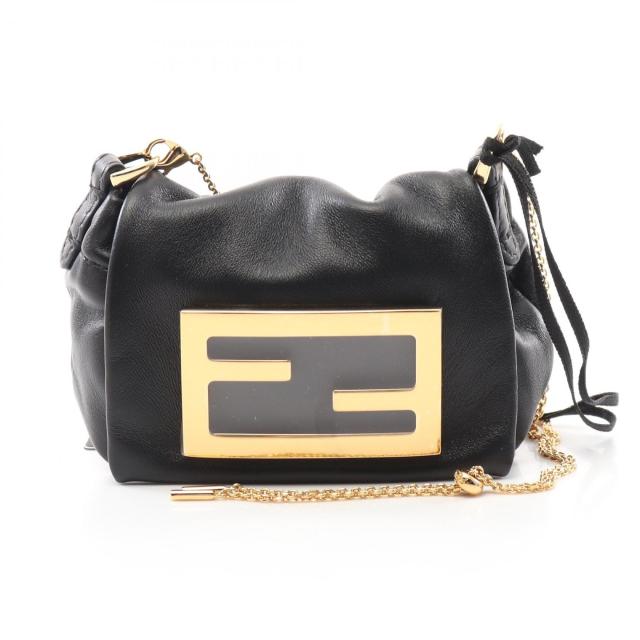 フェンディ FENDI ナノ マンマバゲット ショルダーバッグ バッグ レザー レディース ブラック系 7AS368ABVEF0KUR 【新品】