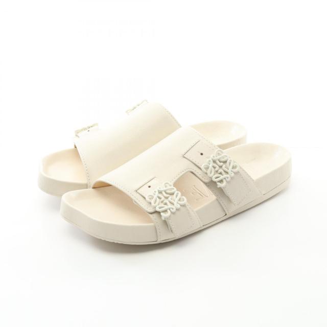 ロエベ LOEWE EASE SLIDE イーズ サンダル 靴 レザー メンズ レディース ホワイト系 L815465X95597741 【新品】