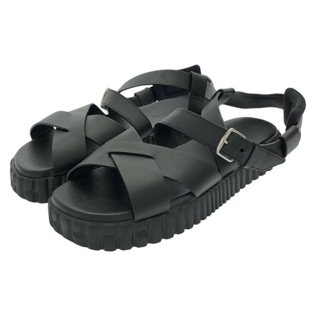 エルメス HERMES サンダル サンダル 靴 レザー メンズ レディース ブラック系 【中古】