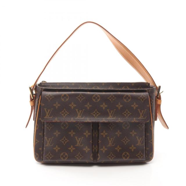 ルイ・ヴィトン LOUIS VUITTON ヴィバシテGM ショルダーバッグ バッグ PVCコーティングキャンバス レザー モノグラム レディース ブラウン系 M51163 【中古】