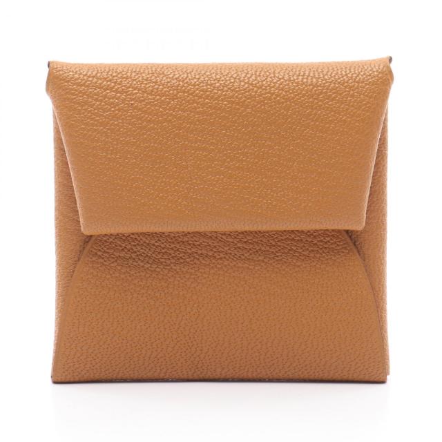 エルメス HERMES バスティア ケース 財布 ゴートスキン（山羊革） シェーブル シェーブル レディース ブラウン系 【中古】