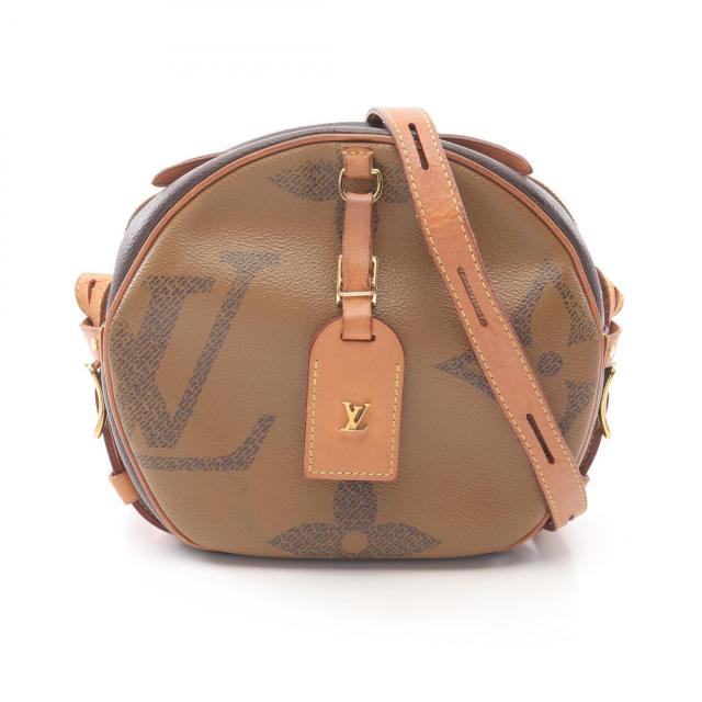 ルイ・ヴィトン LOUIS VUITTON ボワット シャポー スープル ショルダーバッグ バッグ PVCコーティングキャンバス レザー モノグラム・ジャイアントリバース レディース ブラウン系 M44604 【中古】