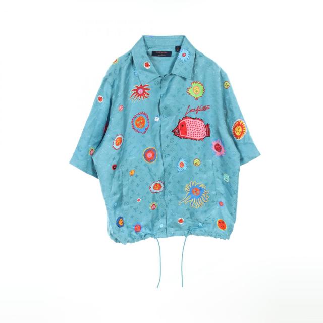 ルイ・ヴィトン LOUIS VUITTON LV × YK ショートスリーブ モノグラムフェイス 衣料品 トップス シルク メンズ ブルー系 / マルチカラー RM232H V36 HOS31W 【中古】