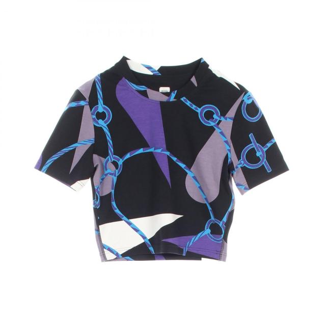 エルメス HERMES FIGURE ARTISTIQUE カットソー 衣料品 トップス コットン レディース ブラック系 / マルチカラー 【中古】