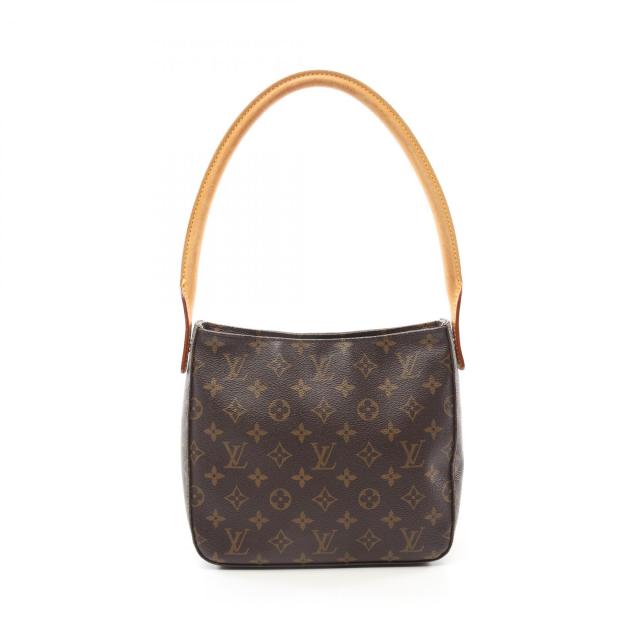 ルイ・ヴィトン LOUIS VUITTON ルーピングMM ショルダーバッグ バッグ PVCコーティングキャンバス レザー モノグラム レディース ブラウン系 M51146 【中古】