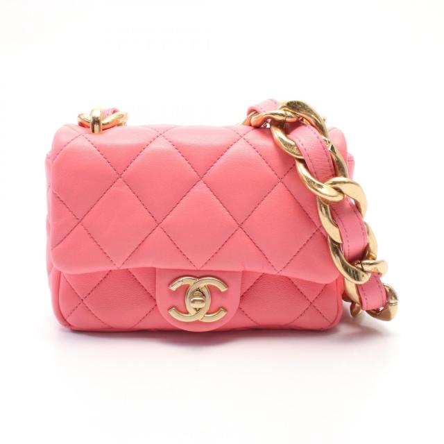 シャネル CHANEL マトラッセ ショルダーバッグ バッグ ラムスキン（羊革） レディース ピンク系 AS3213 【中古】