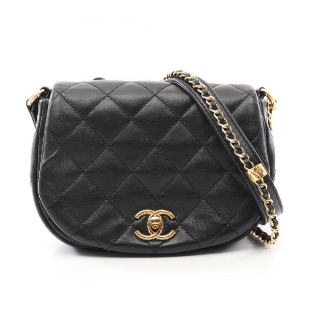 シャネル CHANEL マトラッセ ショルダーバッグ バッグ ラムスキン（羊革） レディース ブラック系 【中古】