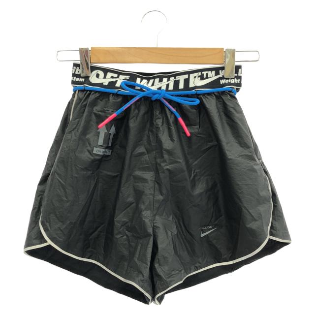 ナイキ NIKE NIKE×OFFWHITE ショトパンツ ショートパンツ 衣料品 ボトムス ナイロン レディース ブラック系 【中古】