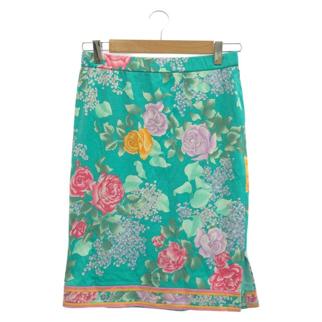 レオナールファッション LEONARD FASHION スカート スカート 衣料品 ボトムス コットン レディース ブルー系 【中古】