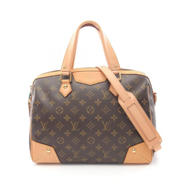 ルイ・ヴィトン LOUIS VUITTON レティーロPM ハンドバッグ バッグ PVCコーティングキャンバス レザー モノグラム レディース ブラウン系 M40325 【中古】