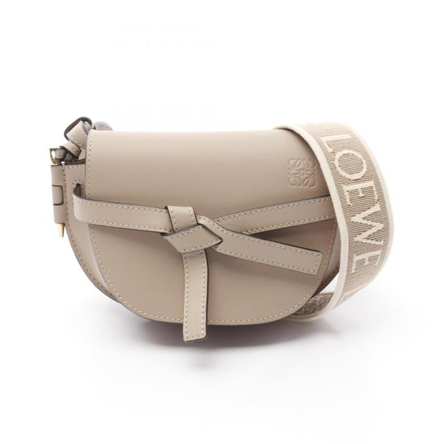 ロエベ LOEWE ゲート デュアルバッグ ミニ ショルダーバッグ バッグ レザー レディース ベージュ系 A650N46X13 【中古】