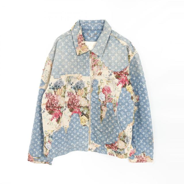 ルイ・ヴィトン LOUIS VUITTON デストロイドワークウェアデニムジャケット モノグラム 衣料品 アウター コットン メンズ ブルー系 / マルチカラー RM222 JF0 HNA90W 【中古】