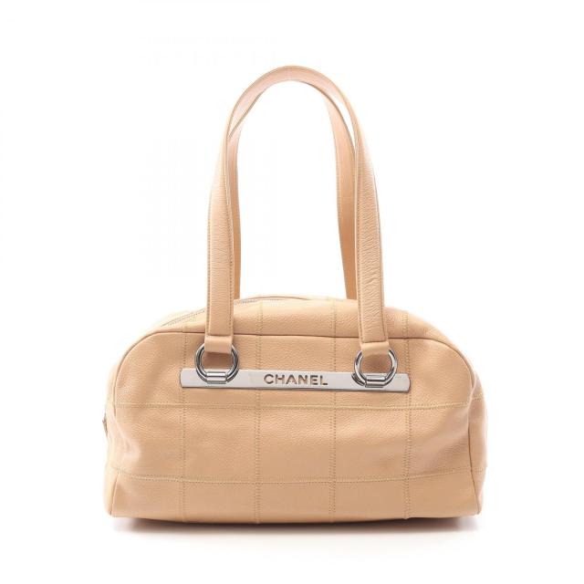 シャネル CHANEL チョコバー ショルダーバッグ バッグ カーフ（牛革） レディース ベージュ系 A26135 【中古】