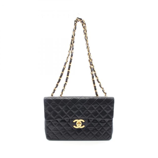 シャネル CHANEL デカマトラッセ34 ショルダーバッグ バッグ ラムスキン（羊革） レディース ブラック系 A01094 【中古】