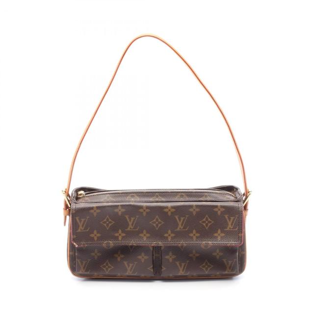 ルイ・ヴィトン LOUIS VUITTON ヴィバシテMM ショルダーバッグ バッグ PVCコーティングキャンバス レザー モノグラム レディース ブラウン系 M51164 【中古】