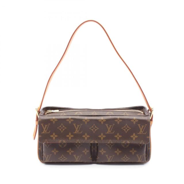 ルイ・ヴィトン LOUIS VUITTON ヴィバシテMM ショルダーバッグ バッグ PVCコーティングキャンバス レザー モノグラム レディース ブラウン系 M51164 【中古】