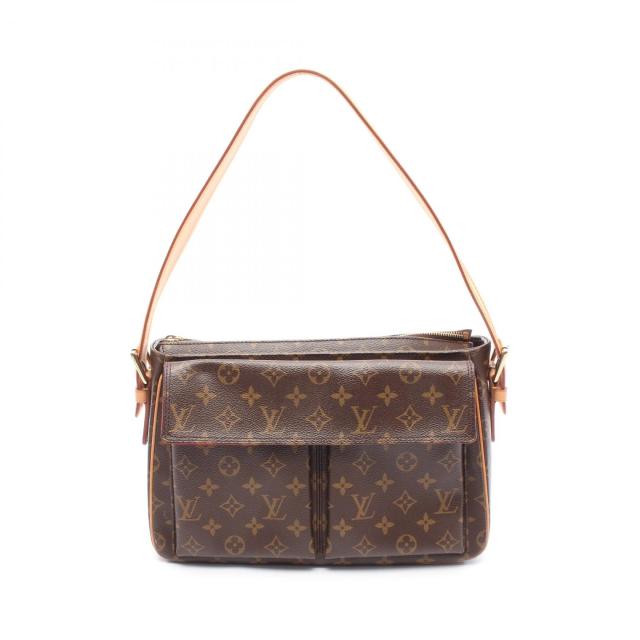 ルイ・ヴィトン LOUIS VUITTON ヴィバシテGM ショルダーバッグ バッグ PVCコーティングキャンバス レザー モノグラム レディース ブラウン系 M51163 【中古】