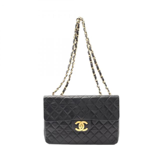 シャネル CHANEL デカマトラッセ34 ショルダーバッグ バッグ ラムスキン（羊革） レディース ブラック系 A01094 【中古】