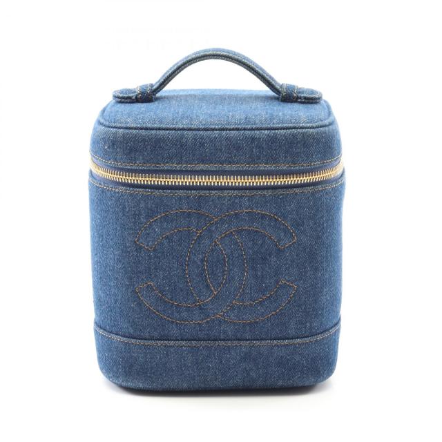 シャネル CHANEL ココマーク ハンドバッグ バッグ デニム レディース ネイビー系 A01998 【中古】