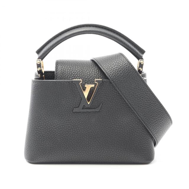 ルイ・ヴィトン LOUIS VUITTON カプシーヌMINI ハンドバッグ バッグ レザー トリヨンレザー レディース ブラック系 M56071 【中古】