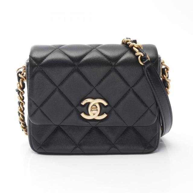 シャネル CHANEL マトラッセ ショルダーバッグ バッグ ラムスキン（羊革） レディース ブラック系 AS2733 【中古】