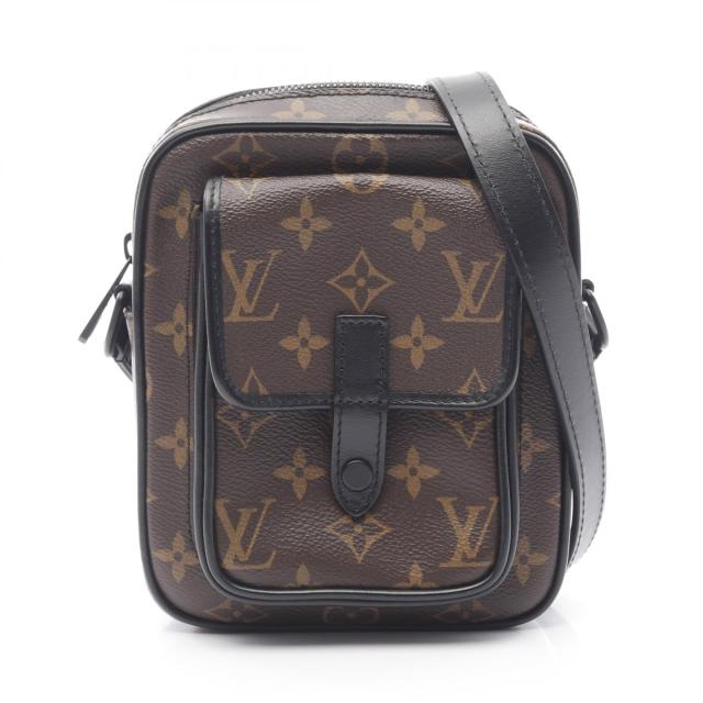 ルイ・ヴィトン LOUIS VUITTON クリストファー ウエアラブル ウォレット モノグラムマカサー ショルダーバッグ バッグ PVCコーティングキャンバス レザー メンズ ブラウン系 / ブラック系 M69404 【中古】