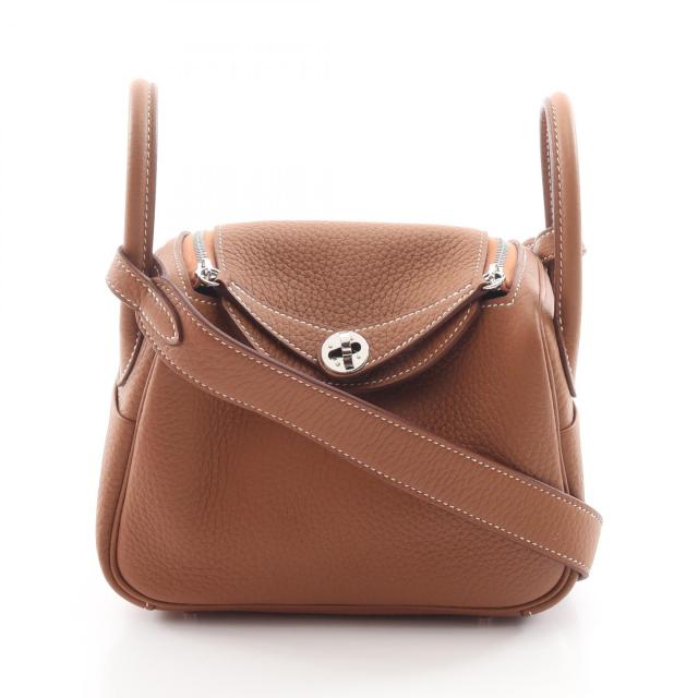 エルメス HERMES リンディ ミニ ショルダーバッグ バッグ レザー トリヨンクレマンス トリヨンクレマンス レディース ブラウン系 【中古】