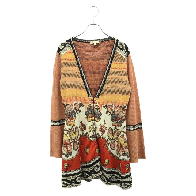 エトロ ETRO ロングカーディガン カーディガン 衣料品 トップス レーヨン レディース レッド系 【中古】