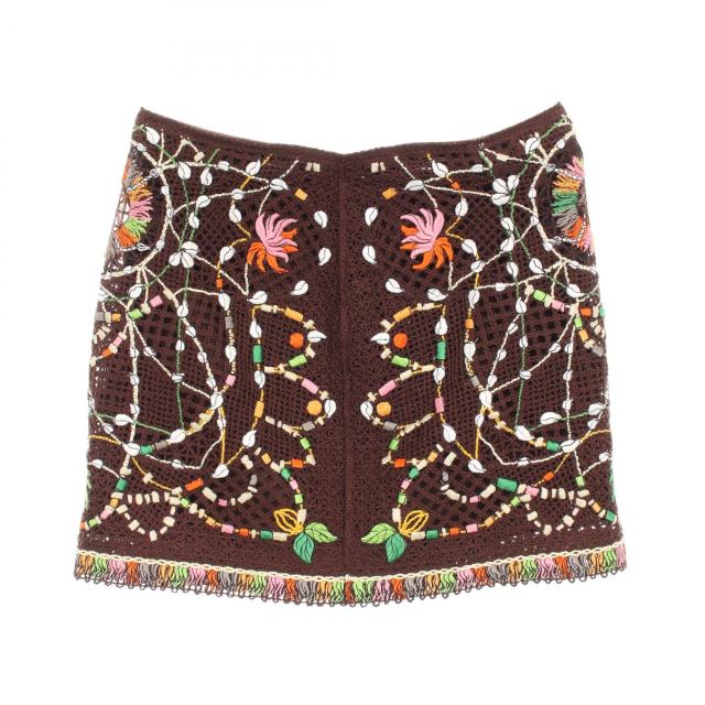 エミリオプッチ Emilio Pucci スカート 衣料品 ボトムス コットン レディース ブラウン系 / マルチカラー 【中古】