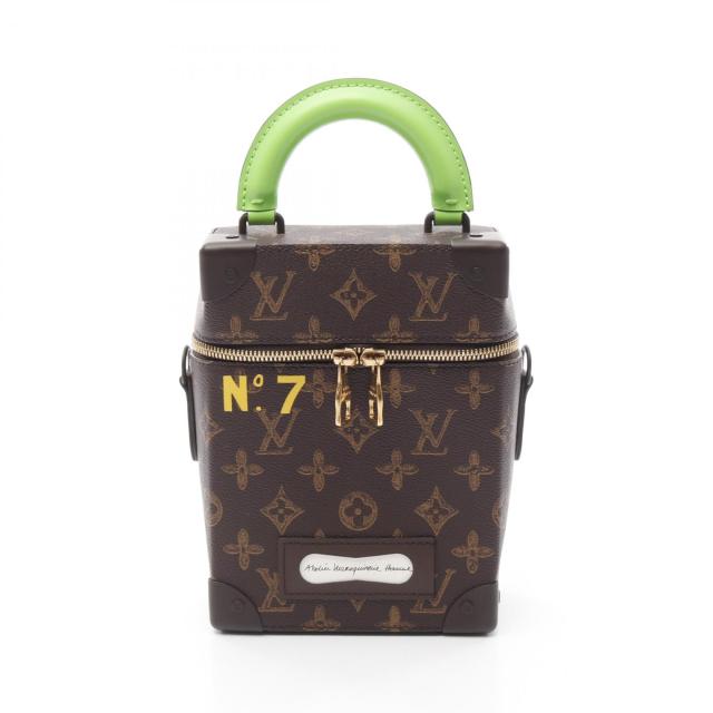 ルイ・ヴィトン LOUIS VUITTON ヴェルティカル ボックス トランク ハンドバッグ バッグ PVCコーティングキャンバス レザー モノグラム メンズ ブラウン系 / グリーン系 M59664 【中古】