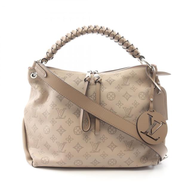 ルイ・ヴィトン LOUIS VUITTON ボーヴル ホーボー ハンドバッグ バッグ レザー マヒナ レディース ベージュ系 M56084 【中古】