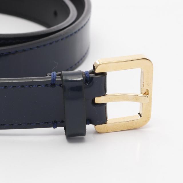 ルイ・ヴィトン LOUIS VUITTON ベルト 衣料品 パテントレザー レディース ネイビー系 【中古】 ルイ・ヴィトン LOUIS VUITTON ベルト 衣料品 パテントレザー