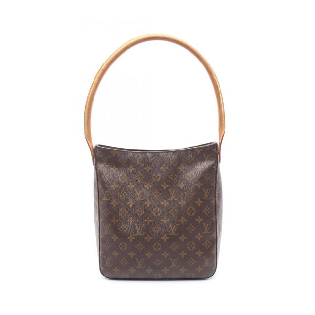ルイ・ヴィトン LOUIS VUITTON ルーピングGM モノグラム ショルダーバッグ バッグ PVCコーティングキャンバス レザー レディース ブラウン系 M51145 【中古】
